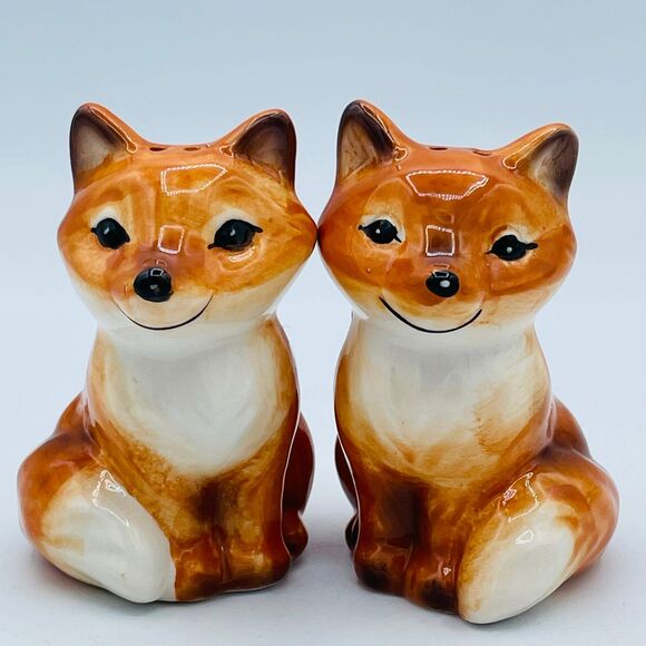 Accents | Vintage Foxy Pair Salt Pepper Shakers Midcentury Style ...